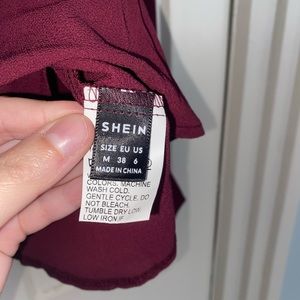 SHEIN | Tops | Nwotoriginal Packaging Deep Plum Long Sleeve Blouse ...